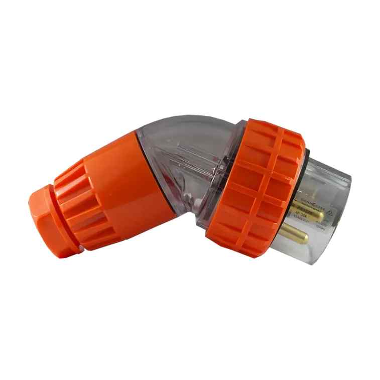 CGS IP66 3 Pin Angled Plug – 250V 20A